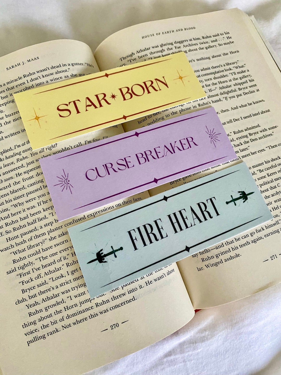 ACOTAR TOG Crescent City Bookmarks Sjm Bookmarks, Feyre Archeron, Bryce ...