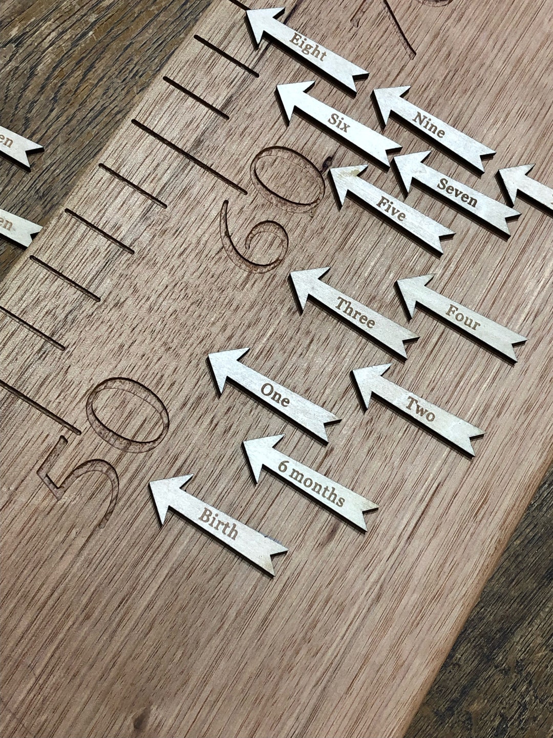 Self Adhesive Height Chart Arrows for Ruler Growth Charts. Milestone ...