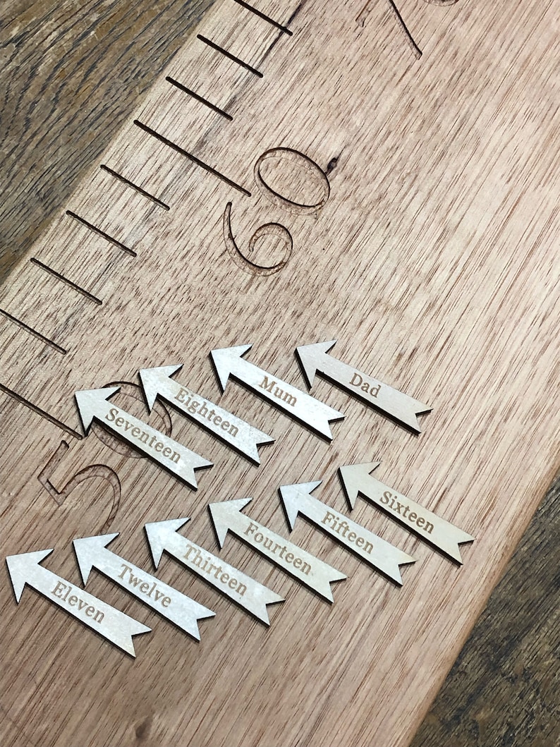 Self Adhesive Height Chart Arrows for Ruler Growth Charts. Milestone ...