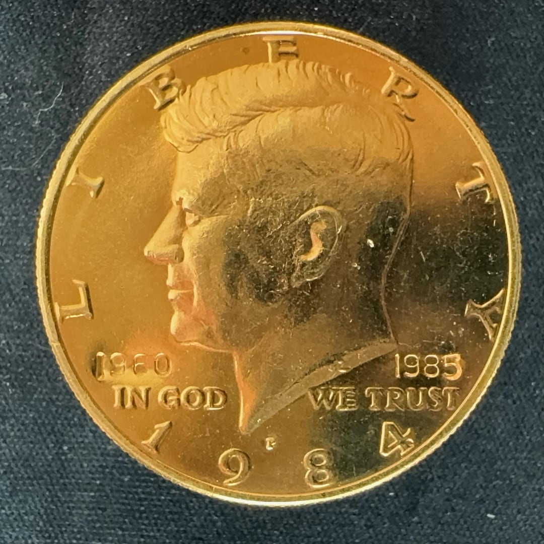1984 Kennedy Half Dollar Proof - 24K Gold-plated, Special 1960-1985 ...