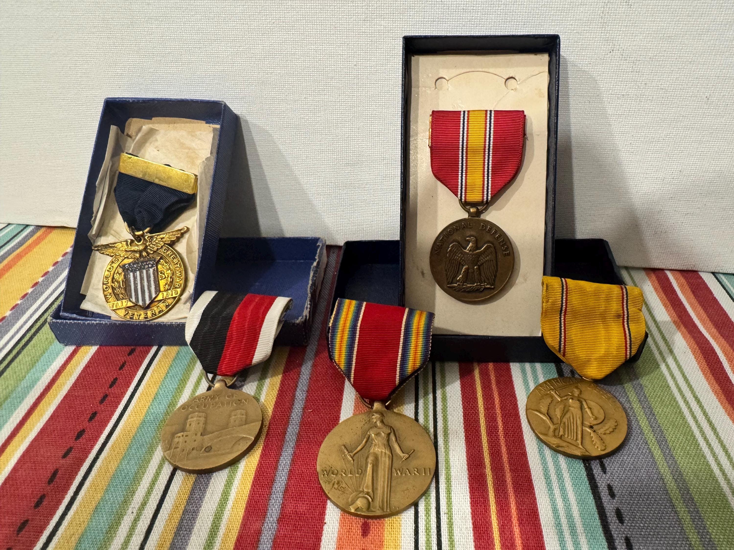 Vintage U.S. Military Medal Lot – WWI, WWII, and Cold War Era – 5 ...