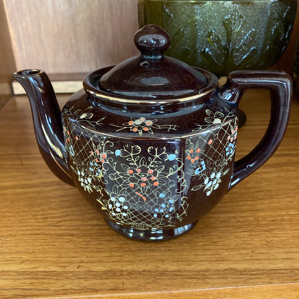 Vintage Japanese Hand Painted Teapot | Etsy