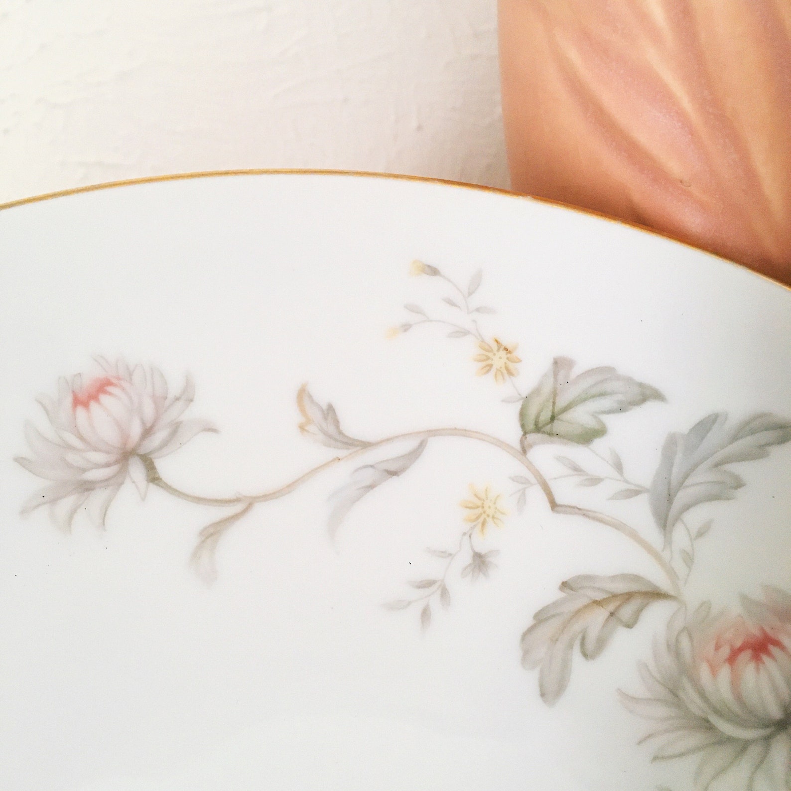 Yamato Royal M Kiku Pattern Serving Bowl Fine China Gilt Edge - Etsy