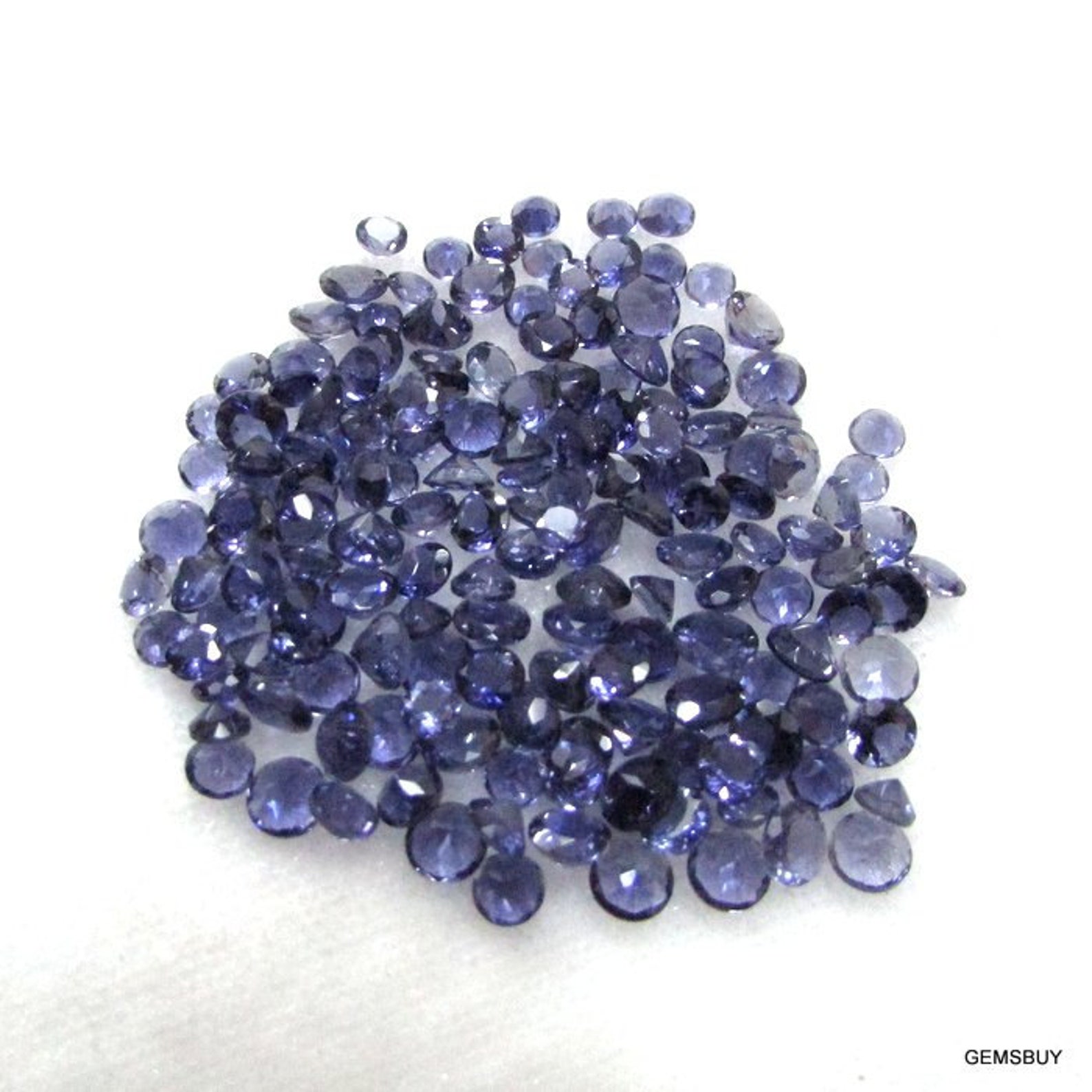 10 Pieces 3mm Ioilite Faceted Round Gemstone Blue Iolite - Etsy