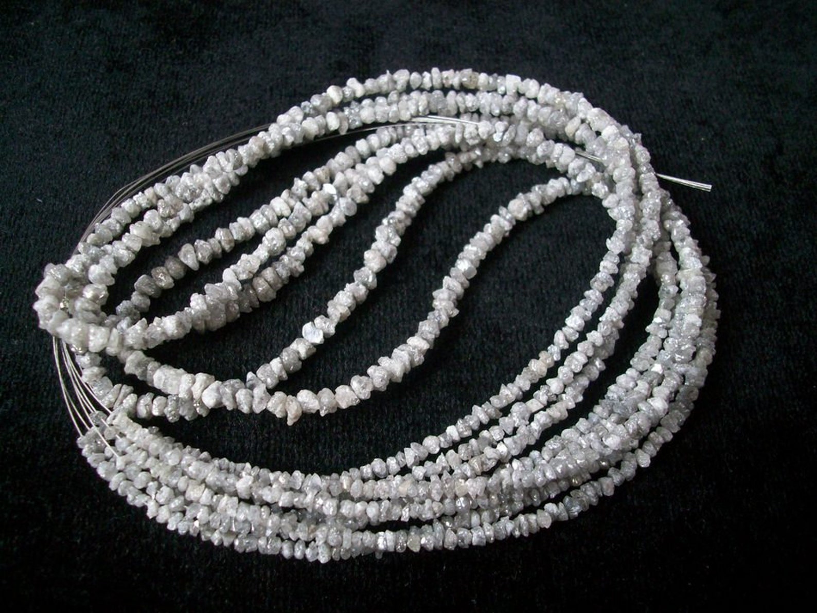 2mm to 3mm White Diamond Chips Beads 8 Inch or 16 Inch White - Etsy