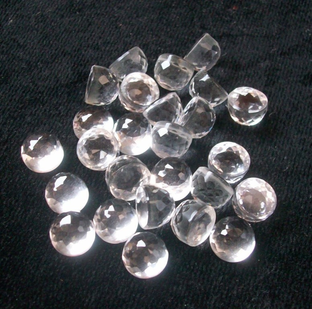 8mm Crystal Rosecut Round Gemstone, Crystal Round Rosecut Distinctive ...