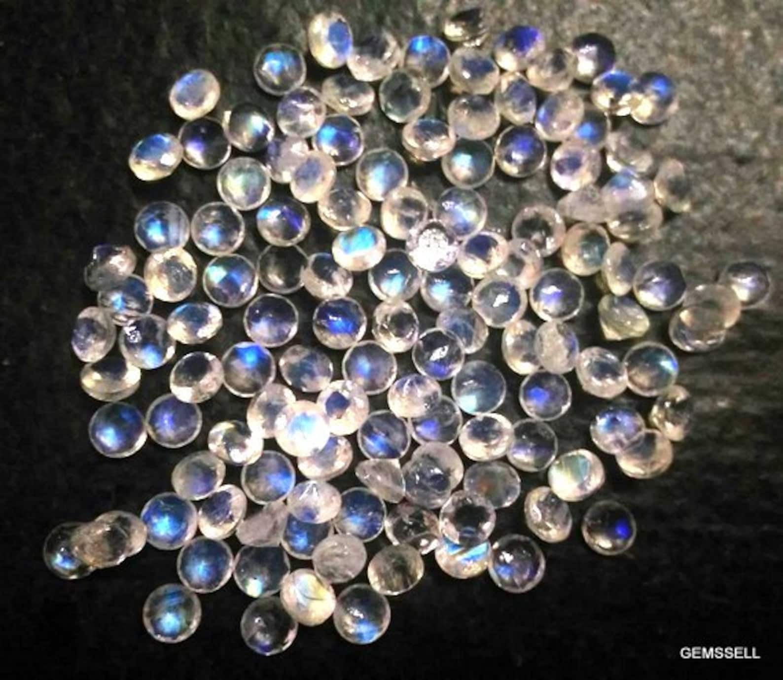 20 Pieces 3mm Rainbow Moonstone Faceted Round Gemstone | Etsy