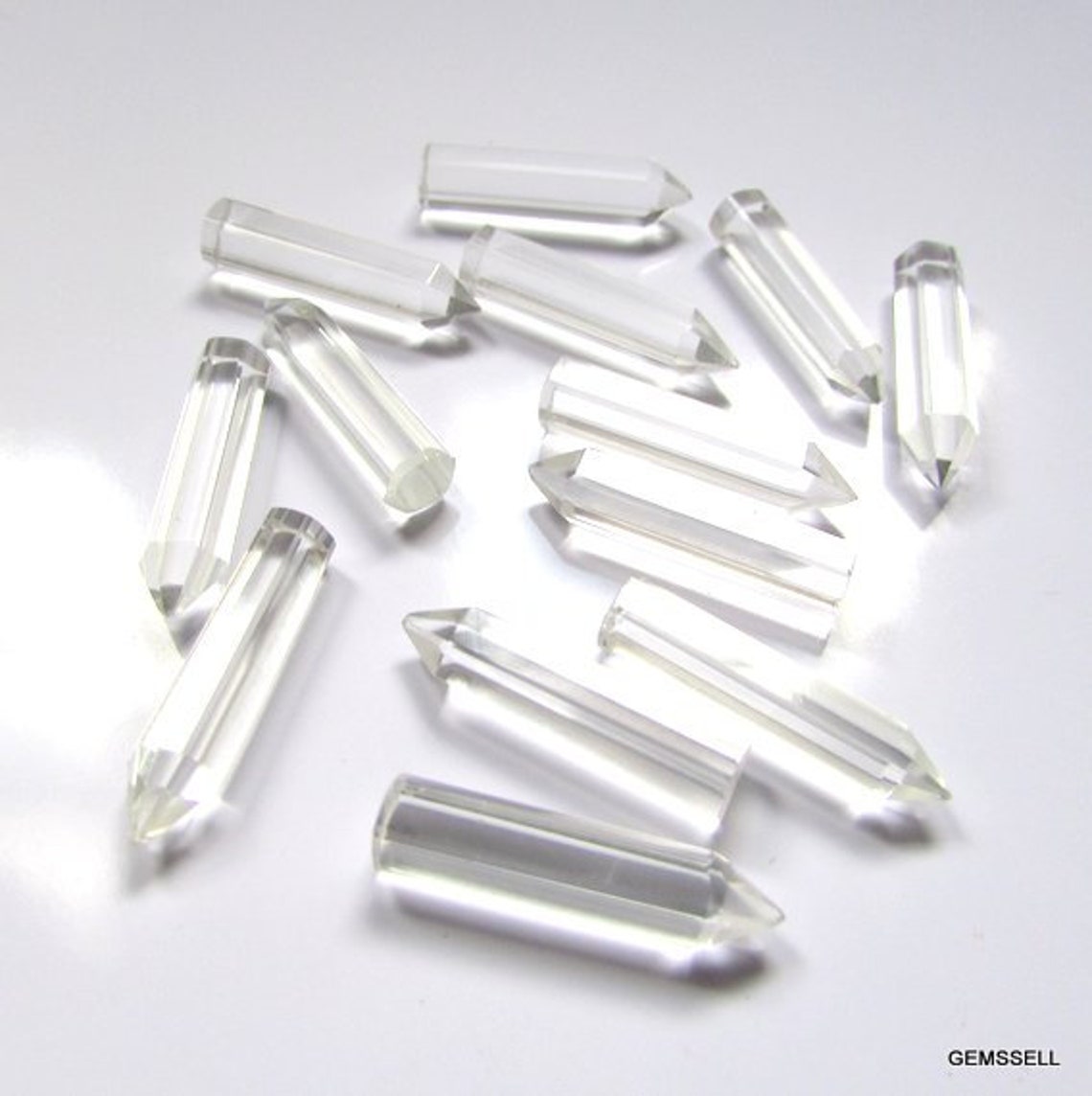 AAA Crystal Quartz Pencil Gemstone: Faceted Clear Quartz (5x20mm) - Etsy