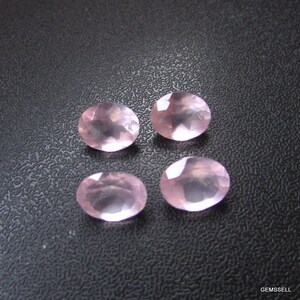 10 Piece 4x6mm to 10x12mm Rose Quartz Faceted Oval Gemstone, Pink Rose ...