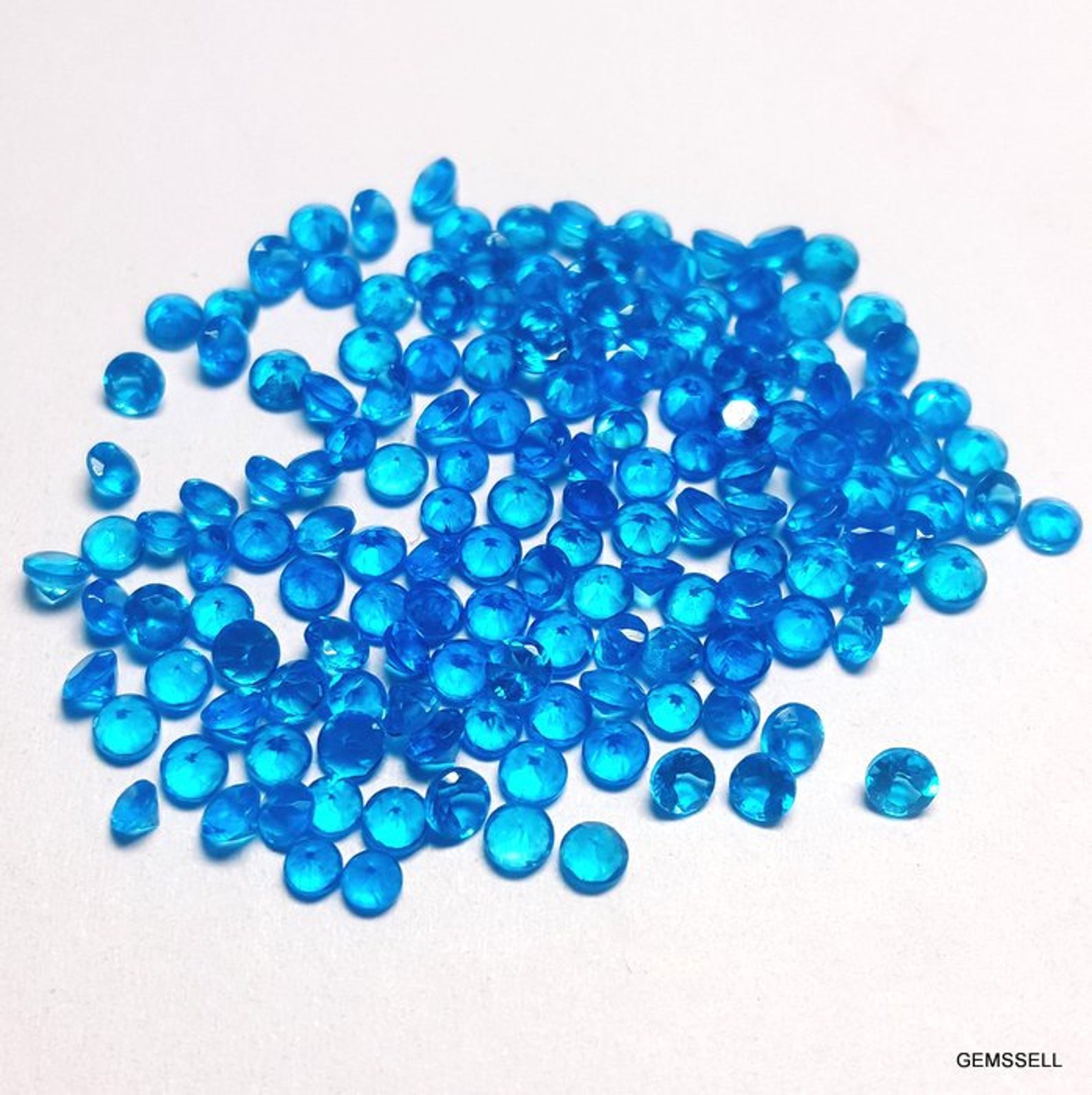 10 piece 1.75mm Neon Apatite Faceted Round AAA Quality | Etsy