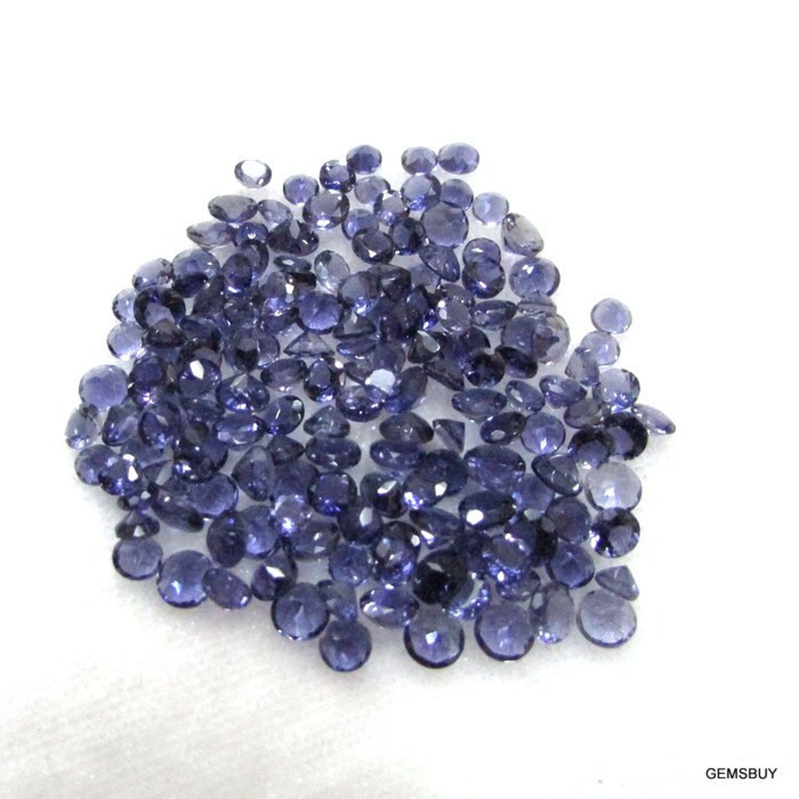 10 Pieces 3mm Ioilite Faceted Round Gemstone Blue Iolite - Etsy