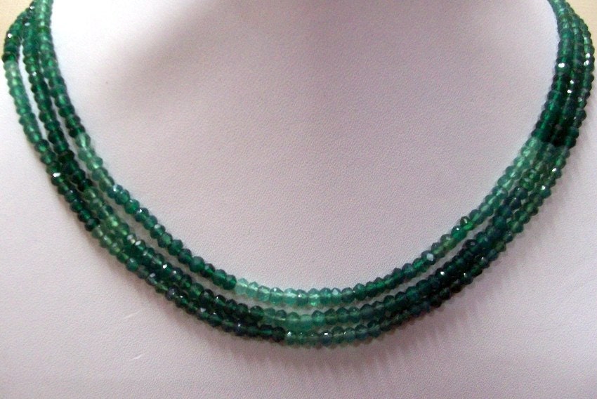 3.5mm GREEN ONYX Shaded Rondelle Beads faceted 13.5 inch AAA | Etsy