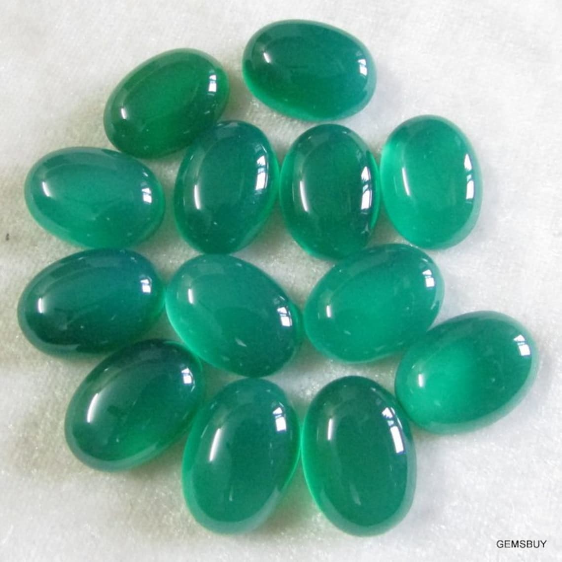13x18mm Green Onyx Cabochon Oval Loose Gemstone Green Onyx | Etsy