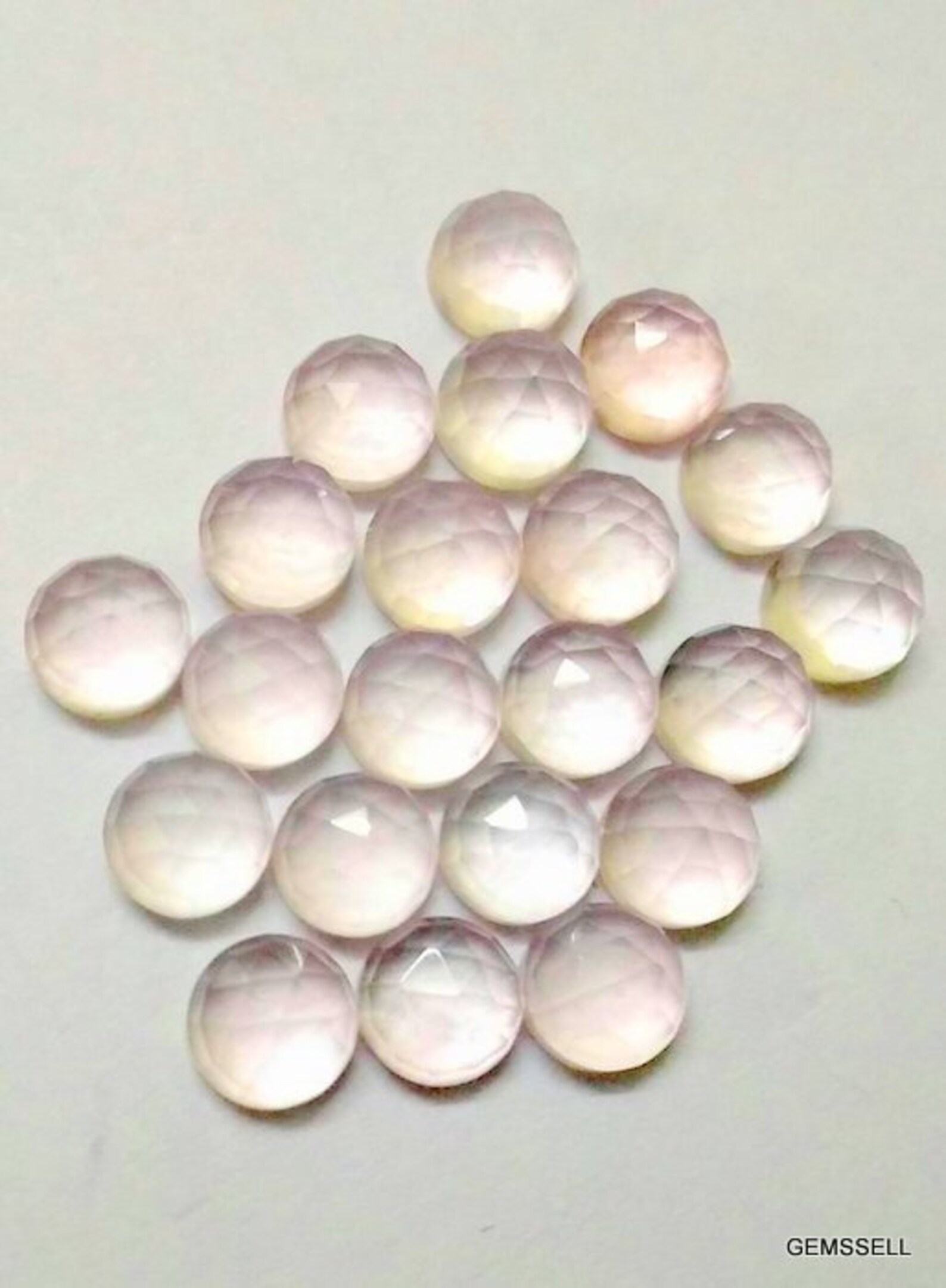 10 Pieces 6mm Rose Quartz Rosecut Round Loose Gemstone Pink | Etsy