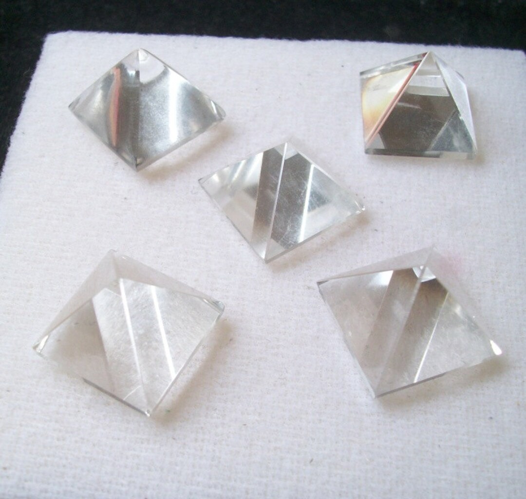 17mm Approx.. Clear Quartz Pyramid Square Cabochon Gemstone, Clear ...