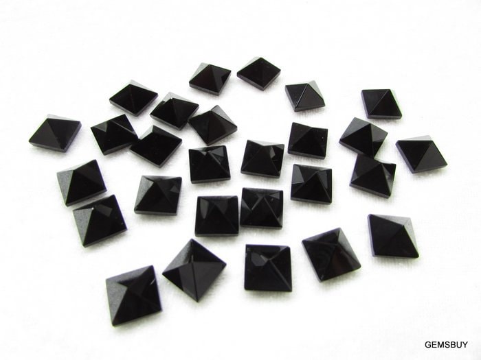 10mm Black Onyx Pyramid Square Cabochon Gemstone Black Onyx | Etsy
