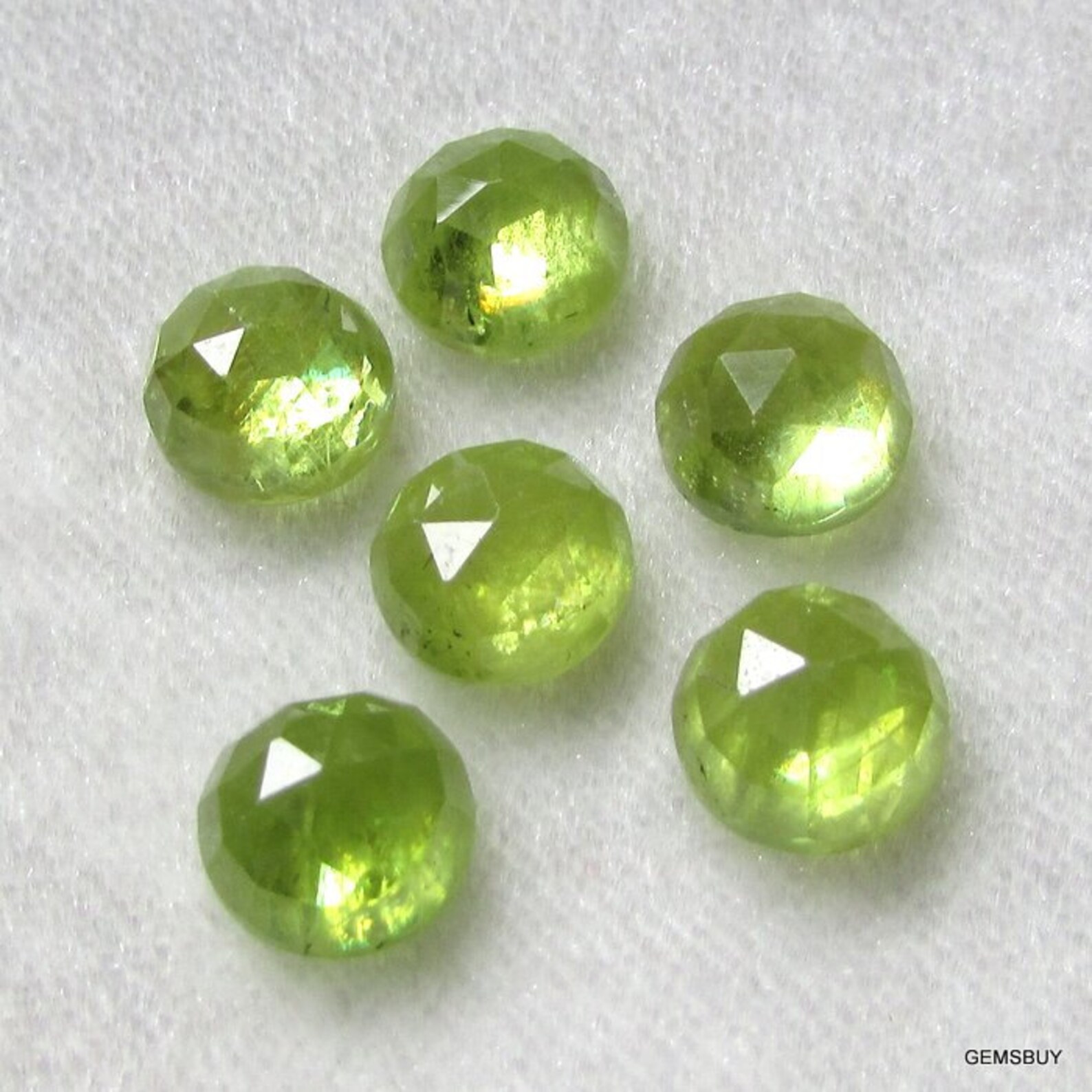 1 Pieces 9mm Peridot Rosecut Round Gemstone Natural Green - Etsy