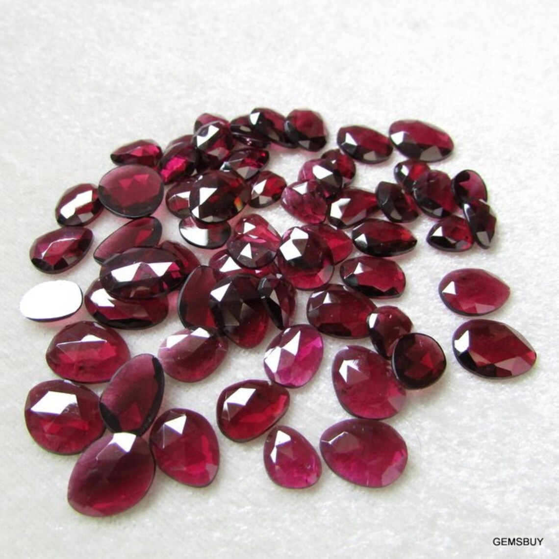 1 Pieces 8x12mm to 11x15mm Rhodolite Garnet Rosecut Cabochon - Etsy India