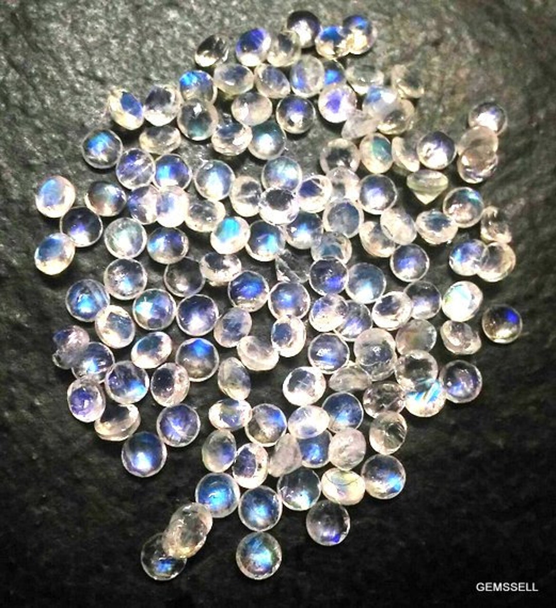 20 Pieces 3mm Rainbow Moonstone Faceted Round Gemstone, Rainbow ...