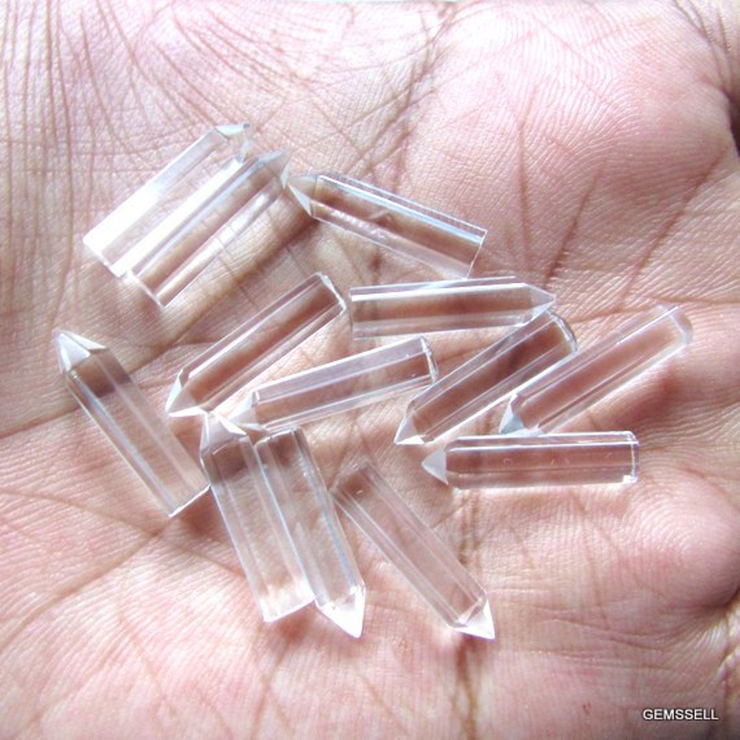 AAA Crystal Quartz Pencil Gemstone: Faceted Clear Quartz (5x20mm) - Etsy