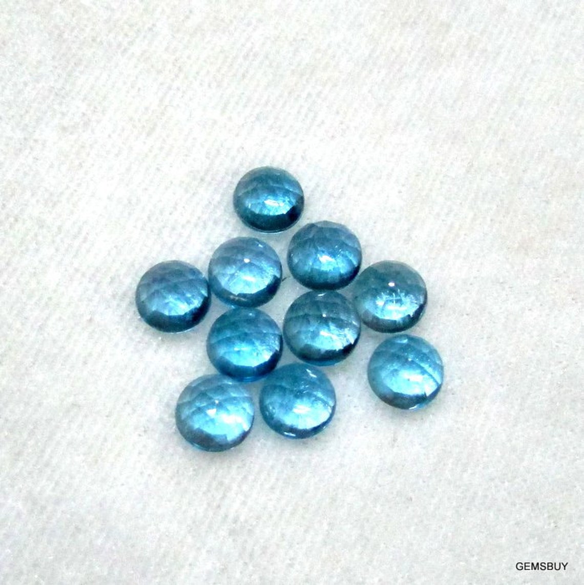 6mm to 8mm Swiss Blue Topaz Rose Cut Round Gemstone Swiss - Etsy