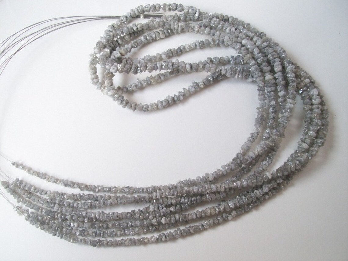 2mm to 3mm White Diamond Chips Beads 8 Inch or 16 Inch White - Etsy
