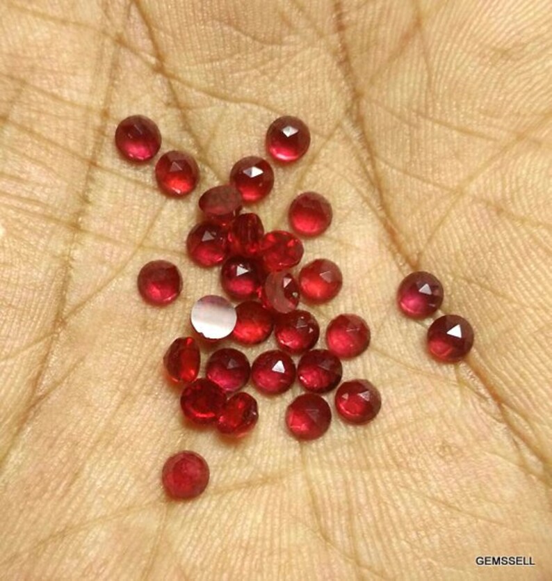 1 Pieces 5mm Natural Ruby Round Rosecut Gemstone Ruby Rosecut - Etsy