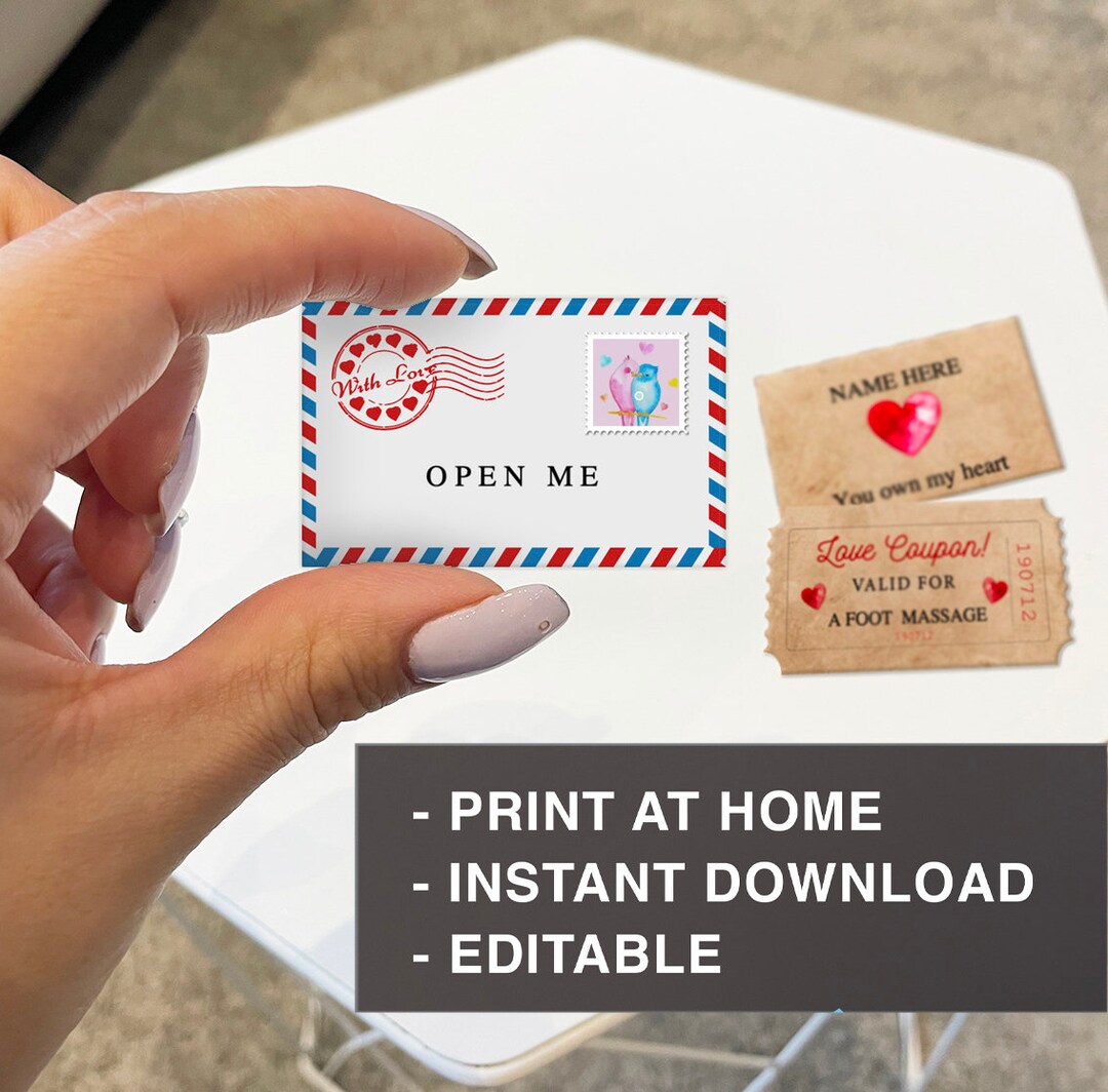 Love Note, Print-at-home, Personalised Note, Just Because, Valentines ...