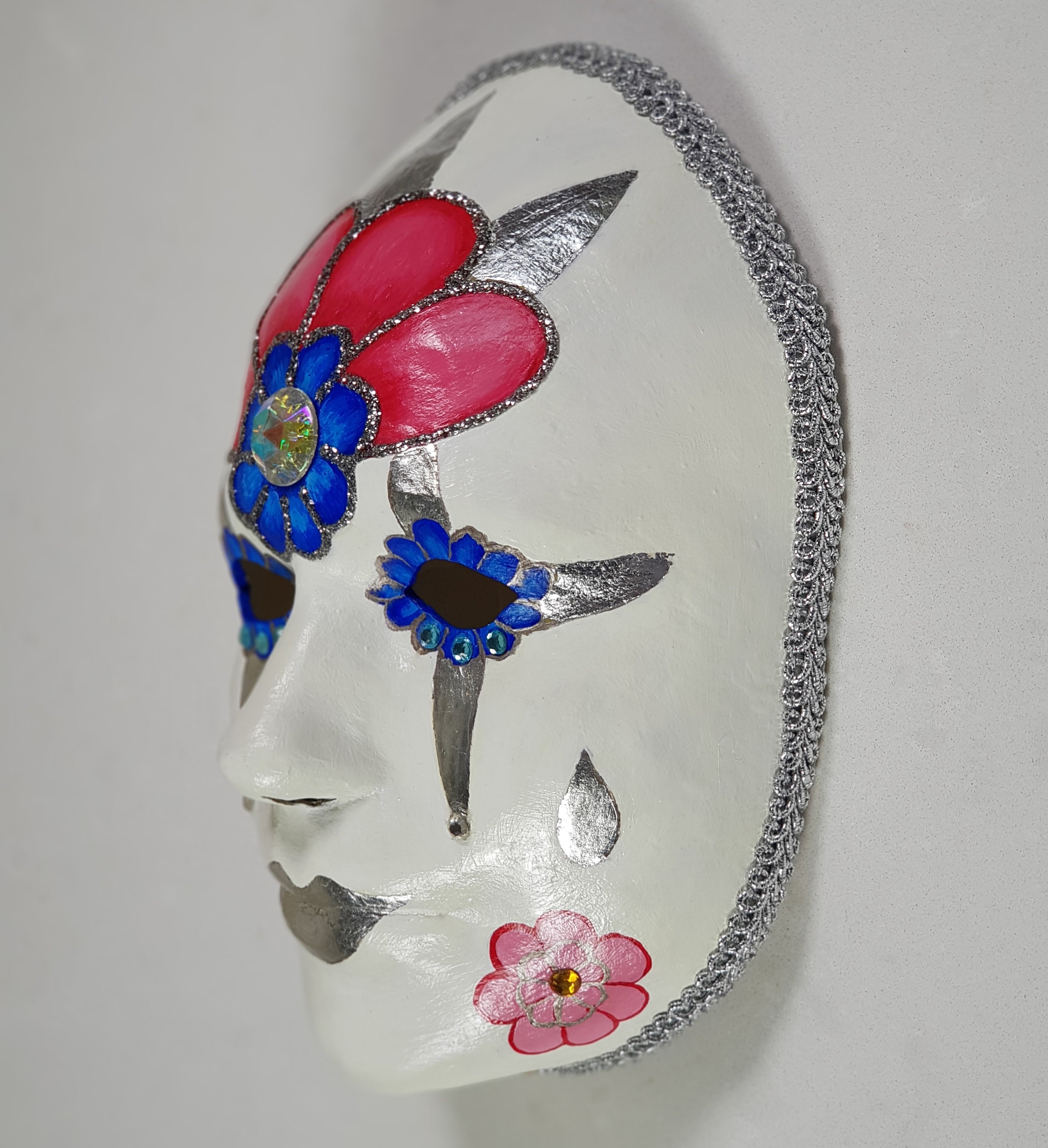 Spring Woodland Fairy Masquerade Mask With Silver Leaf - Etsy Australia