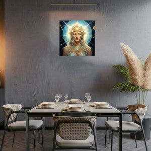 Gold Blonde Moon Goddess Art, Digital Art Download, Digital Artwork ...
