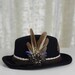 Black Steampunk Fedora Hat in Wool Felt With Removable Rare Feathers ...