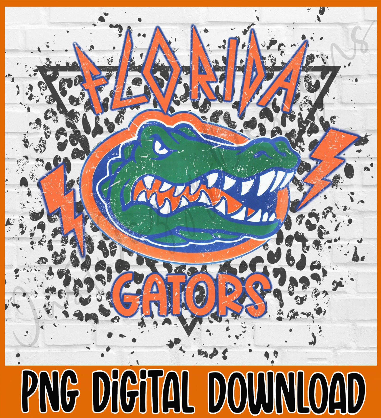 Florida Gators Football PNG Gator Design Instant Download Sublimation ...