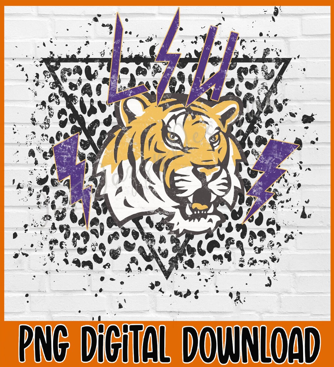 LSU PNG Football PNG Sublimation Digital Download - Etsy