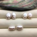1 Pair AAA 9-11mm Thick White Ellipse Freshwater Pearl Loose - Etsy