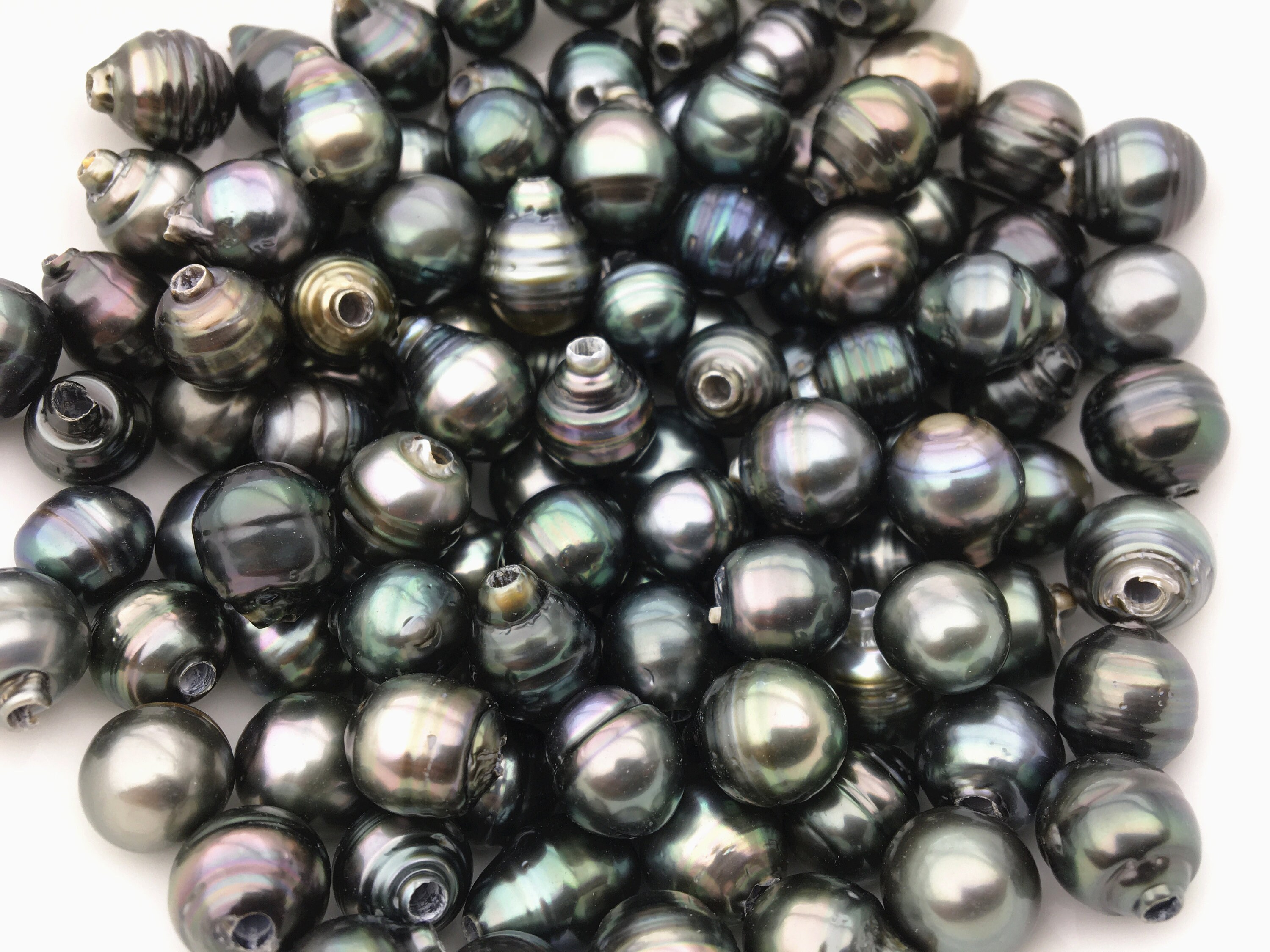 Real Green Tahitian Pearl Bracelet,high Luster Pearl, Pearl Leather ...