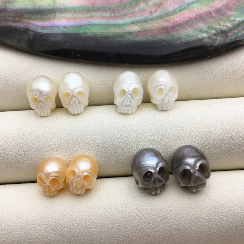 Pearl Skull - Etsy