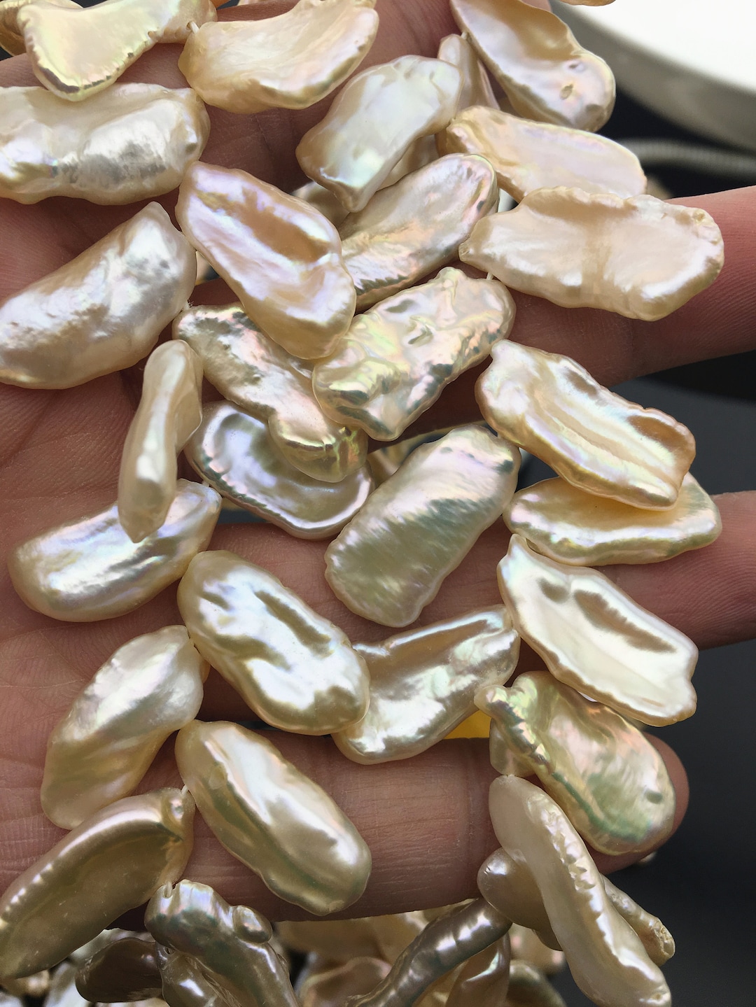 AAA 10-12x22-25mm Pink Keshi Pearls,high Luster,good Quality,wholesale ...