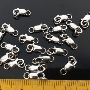 5pcs Sterling Silver Lobster Clasps, 925 Silver Lobster Clasps, Lobster ...