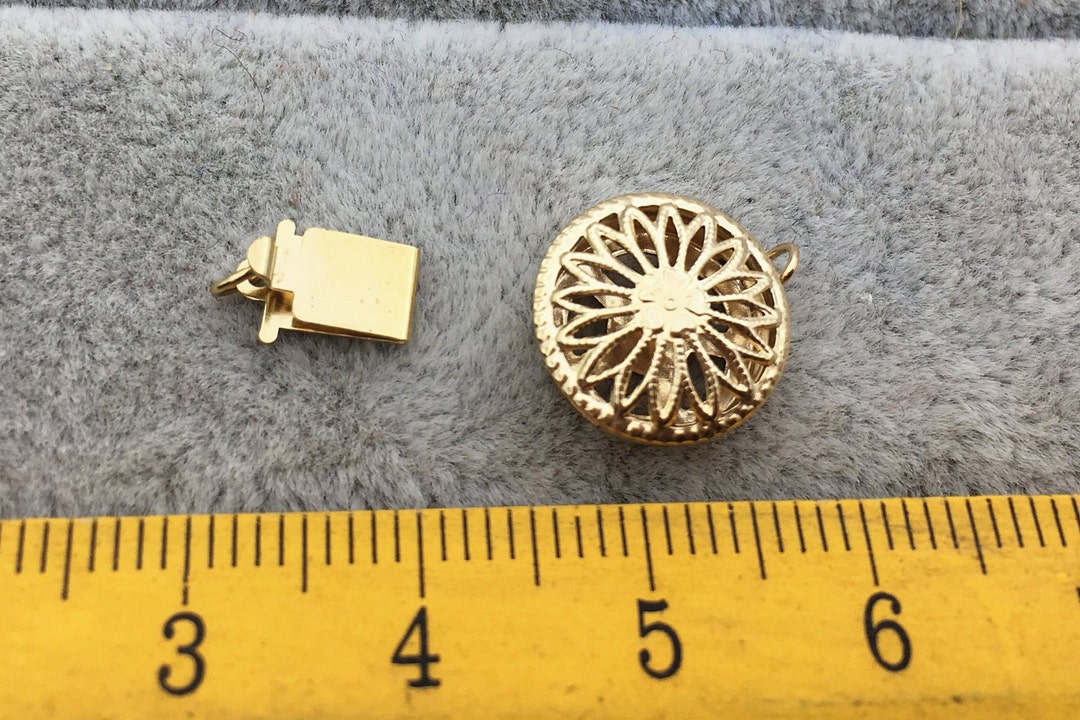 Pearl Clasp, 14k Gold Filled Round Filigree Clasp-12.5mm,wholesale ...