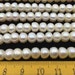 AA 7-8mm White Button Freshwater Pearls,2mm,3mm Large Hole, Rondelle ...