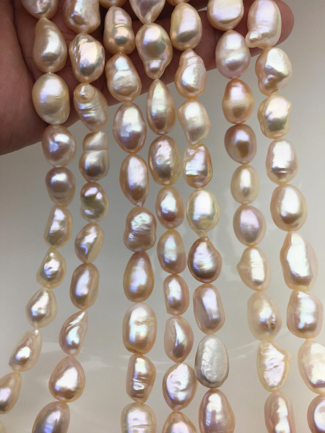 AA+ 9.4-10.2mm Light Purple Pink Nugget Freshwater Pearls,cultured ...
