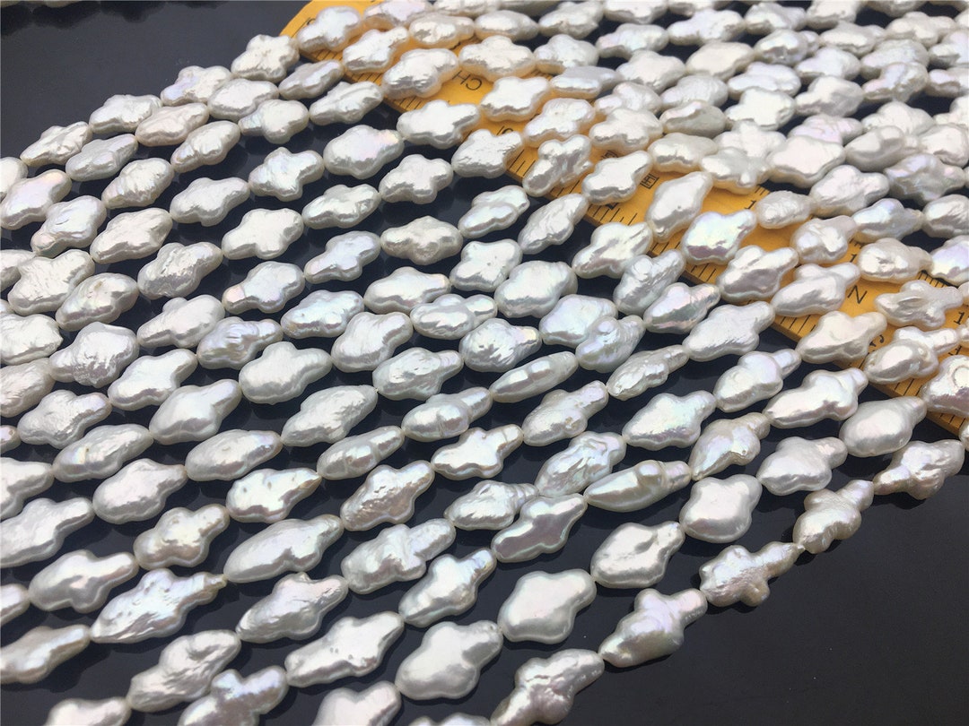 AAA 9-10x15-17mm Small White Cross Pearls,,freshwater Pearls, Cross ...