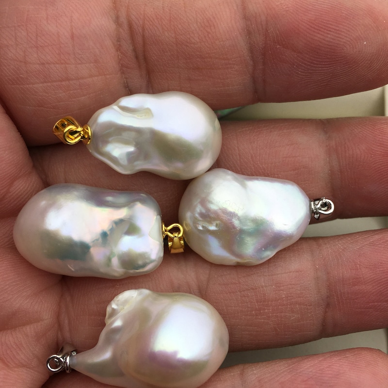 Baroque Pearl 925 Necklace - Etsy