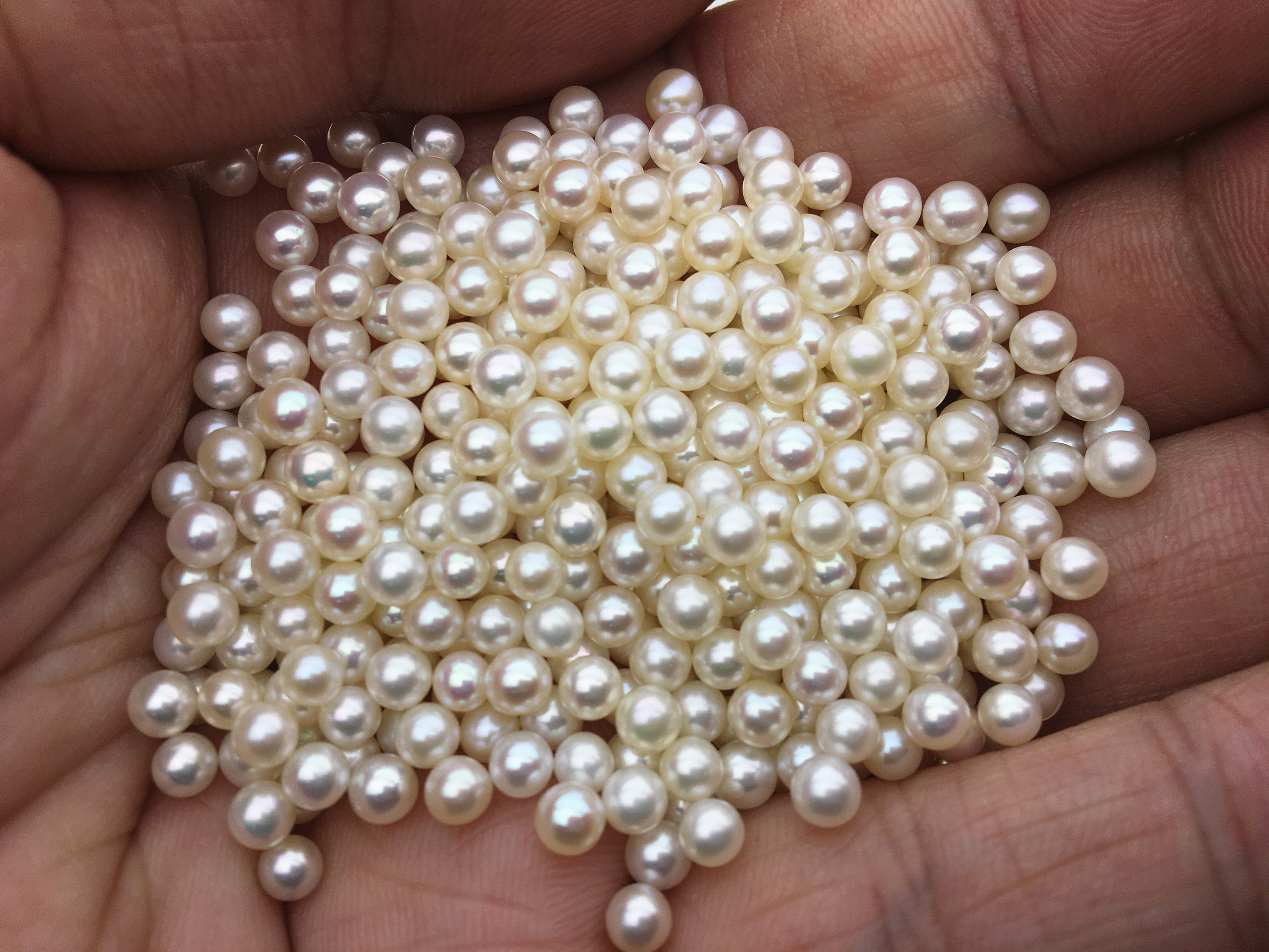 5pcs AAAA 3.5-4mm ROUND seed pearltiny pearlswhite | Etsy