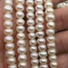AA 7-8mm White Button Freshwater Pearls,2mm,3mm Large Hole, Rondelle ...