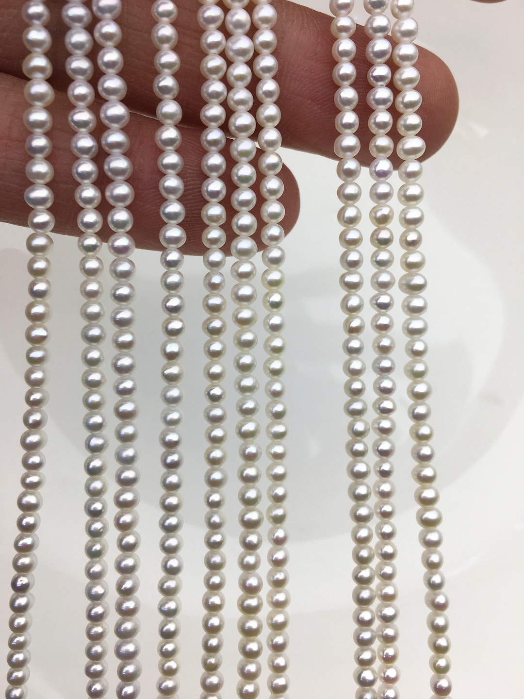 AAA 2.5-3mm White Potato Seed Freshwater Pearls,valentine's Day Gift ...