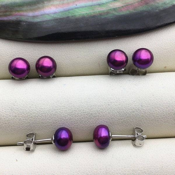 Purple Drop Earrings - Etsy