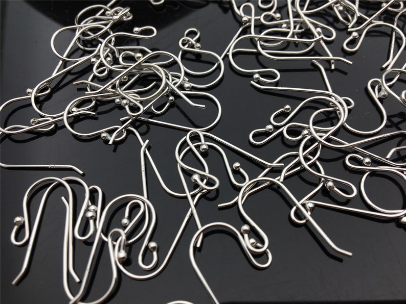 5 Pairs 11x20mm Sterling Silver White/yellow Dangle Hook, Sterling ...