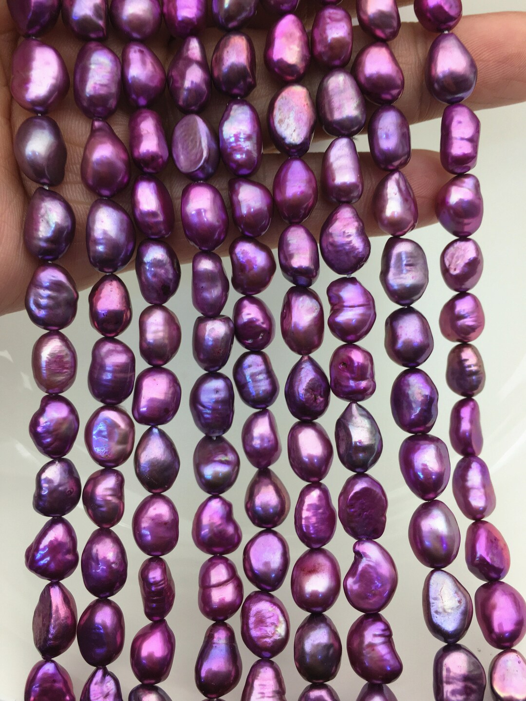 AA 7.5-8.5mm Purple Nugget Freshwater Pearlscultured - Etsy