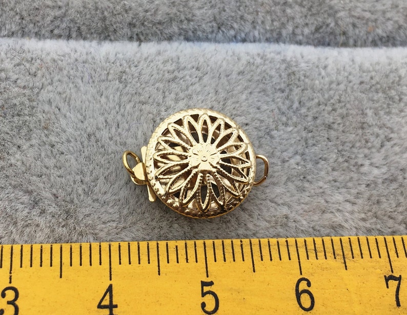 Pearl Clasp, 14k Gold Filled Round Filigree Clasp-12.5mm,wholesale ...